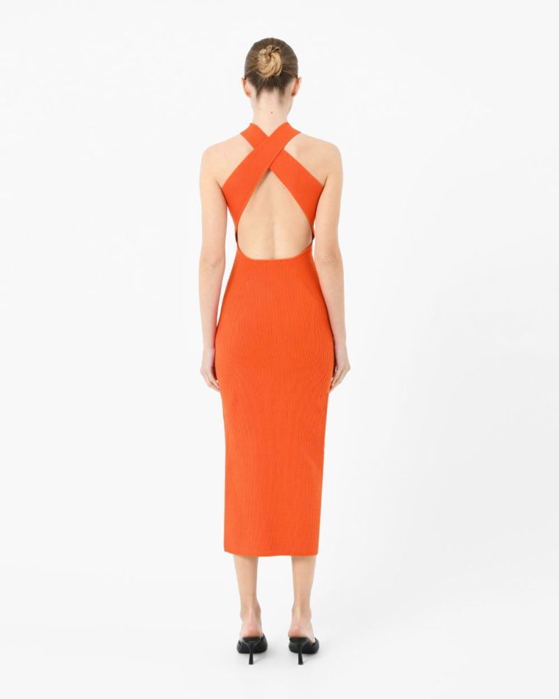 Beatrix Criss-Cross Neckline Knit Dress