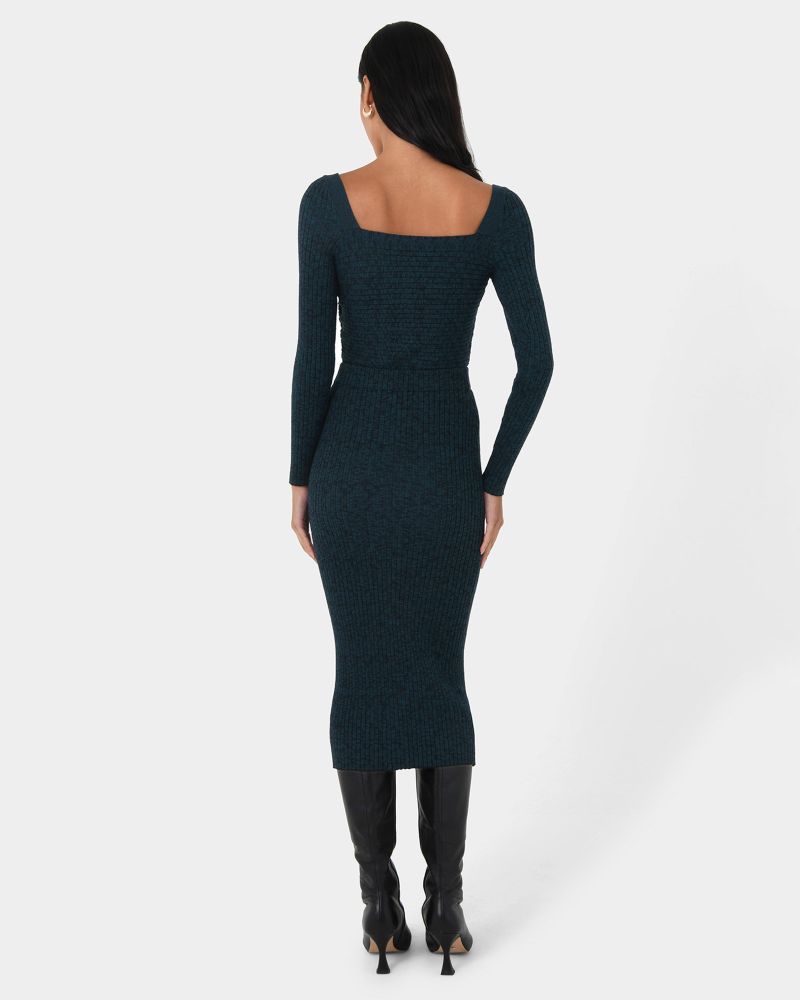 Cienna Cross Over Knit Top | Teal | Forcast - Forcast AU