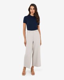 Mallory Herringbone Culottes | Dove Grey | Forcast AU